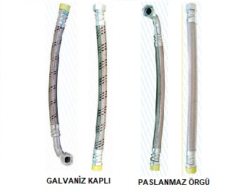 ELEMENT GALVANİZ ve PASLANMAZ ÖRGÜLÜ HORTUM DÜZ ve DİRSEKLİ HİDROFOR FLEX HORTUMLARI